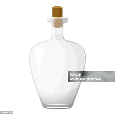 물 와인 또는 기름을위한 코르크 마개가있는 빈 유리 병 물약을위한 마법의 빈 그릇 우유 식초 또는 주스를위한 빈 항아리 흰색