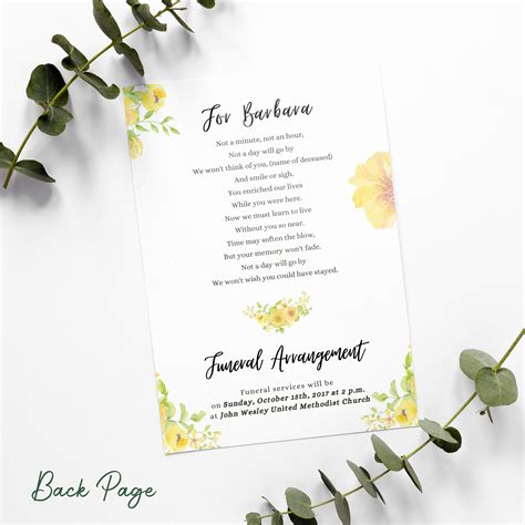 Obituary Template Editable Obituary Program Template Funeral Template Funeral Program