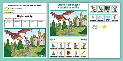 Colour Semantics Dragon Picture Scene Teacher Made
