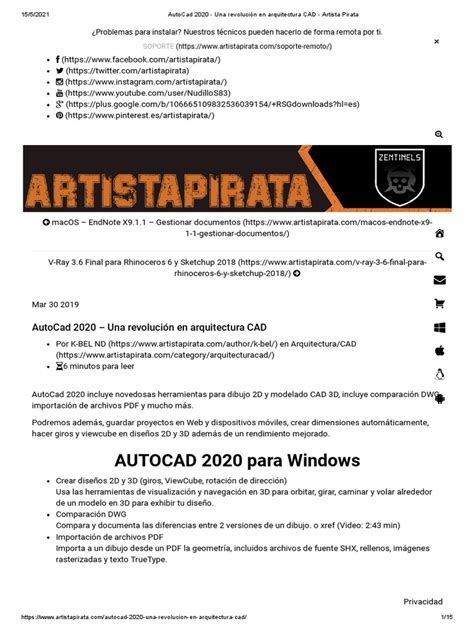 Autocad 2020 Una Revolución En Arquitectura Cad Artista Pirata Pdf Cad Automático