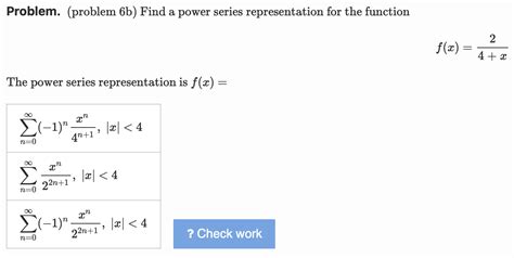 Solved Problem Problem B Find A Power Series Chegg