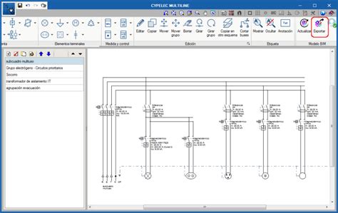 Export Multi Line Diagram Drawings To The Bim Model Cype