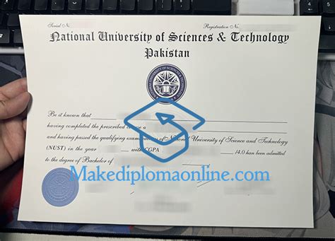 National University Of Sciences And Technology Diploma