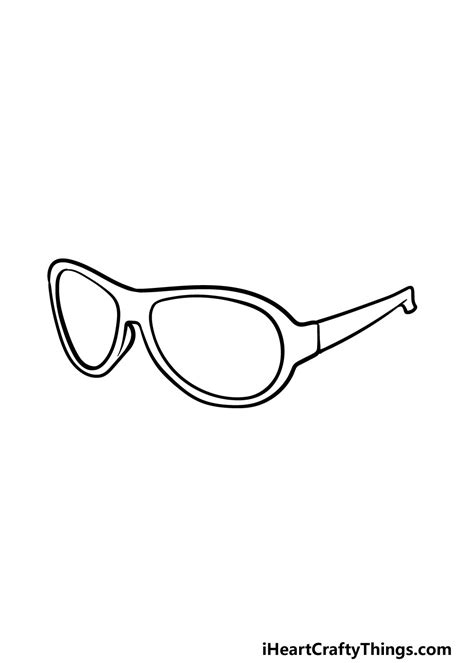Sunglasses Drawing How To Draw Sunglasses Step By Step