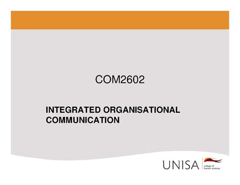 Chapter 2 Communication Integration Chapter 2 Communication Integration Defining