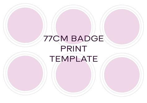 77mm Badge Template Guide For Badge Maker Badge Print Template Etsy