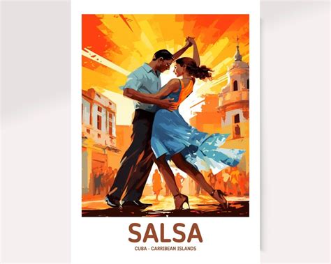 Printable Salsa Dance Poster Salsa Wall Art Ideal For Salsa Dancer T