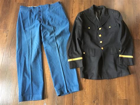 Pre Wwii 1938 Dated Us Army Dress Blue Uniform Named 42r Jacket 36x32