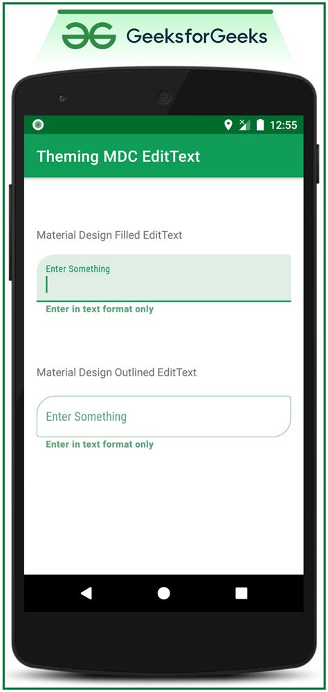 Theming Of Material Design Edittext In Android With Example Geeksforgeeks