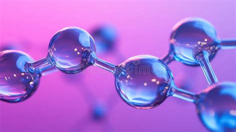 Abstract Molecular Structure With Glass Spheres Stock Illustration