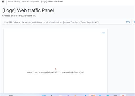 Bug Error Message On Operational Panel For Deleted Visualizations · Issue 953 · Opensearch