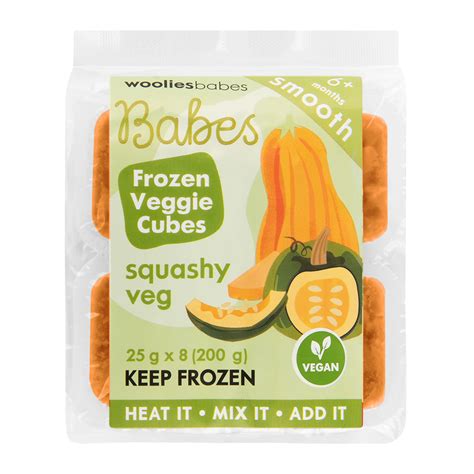 Wooliesbabes Frozen Squashy Veggie Cubes 25 G X 8 Za