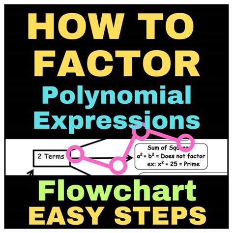 Algebra Factoring Flowchart Step By Step Guide For Factoring Polynomials