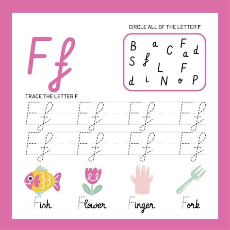Cursive F Worksheet Cursive Words Starting With F K5 Learning