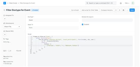 Doctype Event Script To Filter Employee And Contact User Forum Frappe Forum