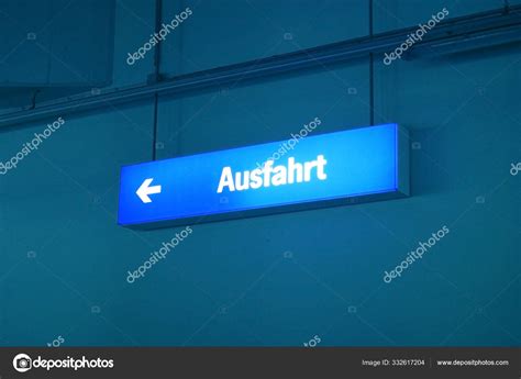 Blue Exit Sign Road Stock Photo PantherMediaSeller