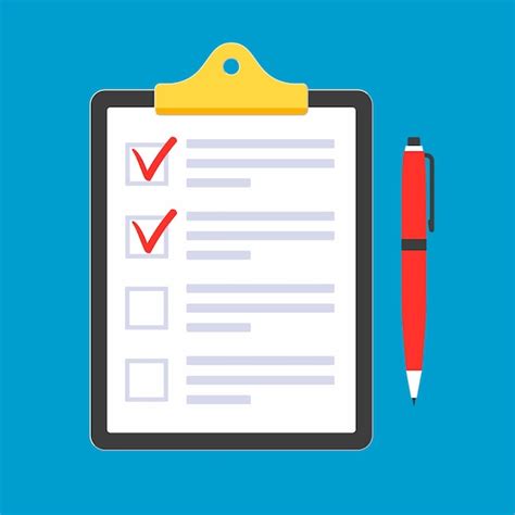 할 일 목록 청구 양식이 있는 클립보드 종이 시트 확인란에서 확인 표시 확인 프리미엄 벡터