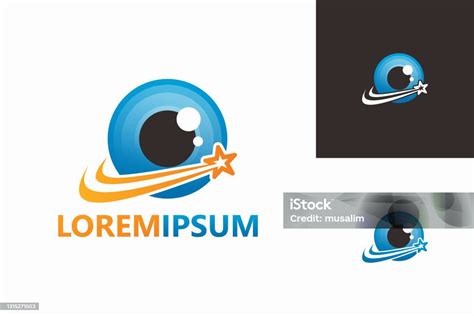 스타 아이 로고 템플릿 디자인 벡터 엠블럼 디자인 컨셉 크리에이티브 심볼 아이콘 광학 기기에 대한 스톡 벡터 아트 및 기타 이미지 광학 기기 눈 신체 부분 디자인