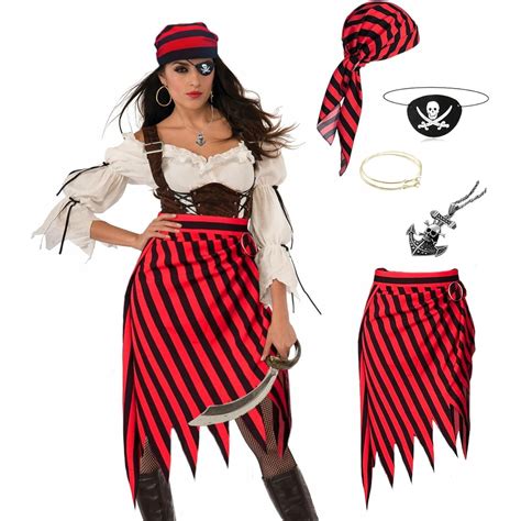 Pirate Costume Women Men Pirate Dress Up Halloween Pirate Accessories