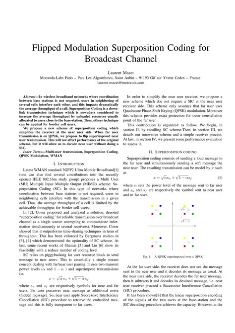 PDF Flipped Modulation Superposition Coding For Broadcast Channel