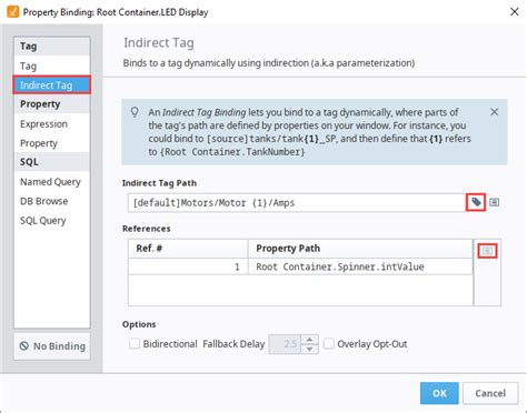 indirect tag bindings in vision ignition user manual