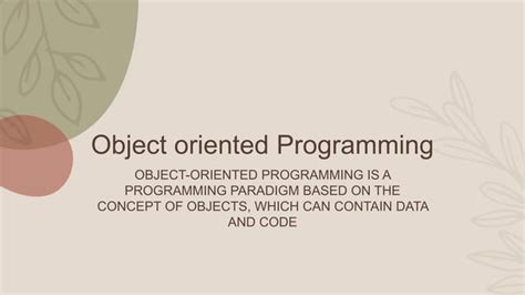 Object Oriented Programming Conceptspptx