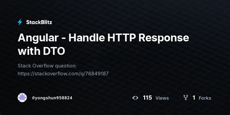 angular handle response with dto stackblitz