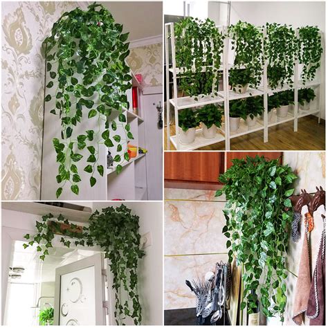 壁挂仿真植物假花藤条藤蔓绿植树叶吊兰挂墙遮挡装饰塑料绿萝吊蓝 虎窝淘