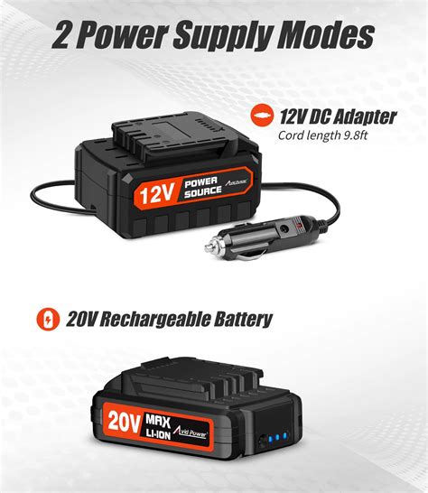 Avid Power Tire Inflator Car Air Compressor 20v Cordless