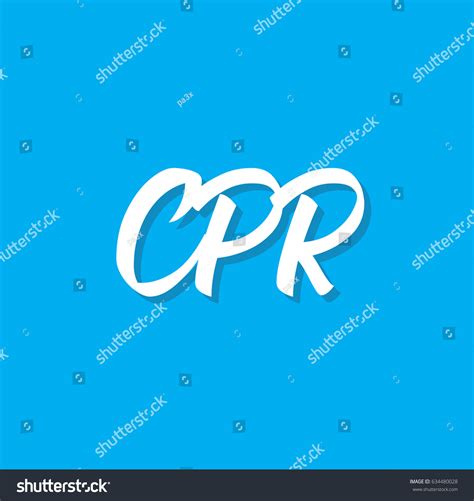 Cpr Text Design Vector Calligraphy Typography 스톡 벡터 로열티 프리 634480028 Shutterstock