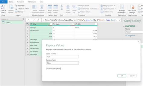 How To Remove Or Replace Null Values In Excel Power Query