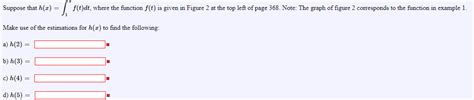 Solved Suppose That H X F T Dt Where The Function F T Chegg Com