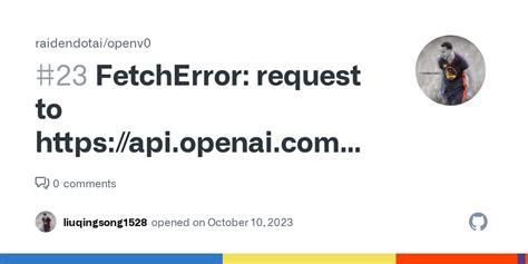 Fetcherror Request To V1chatcompletions
