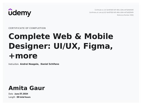 Amita Gaur On Linkedin I Have Completed My Uiandux Design Course And Get
