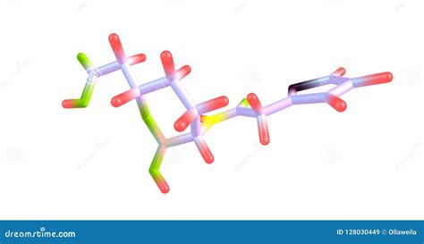 Vaborbactam Molecular Structure Isolated On White Royalty Free Cartoon