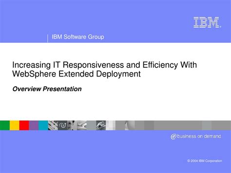 Ppt Increasing It Responsiveness And Efficiency With Websphere