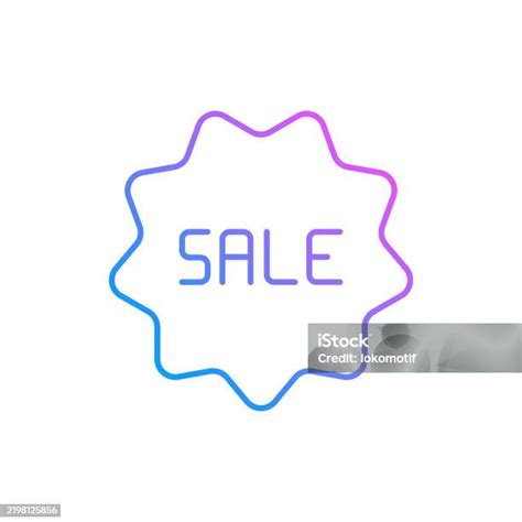 판매 배지 그라데이션 컬러 라인 아이콘입니다 아이콘은 웹 디자인 모바일 앱 Ui Ux 및 Gui 디자인에 적합합니다 가격에 대한 스톡 벡터 아트 및 기타 이미지 Istock