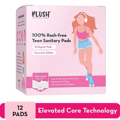 Plush Teen Cotton Sanitary Pads 12 Pcs Period Pads सैनिटरी पैड