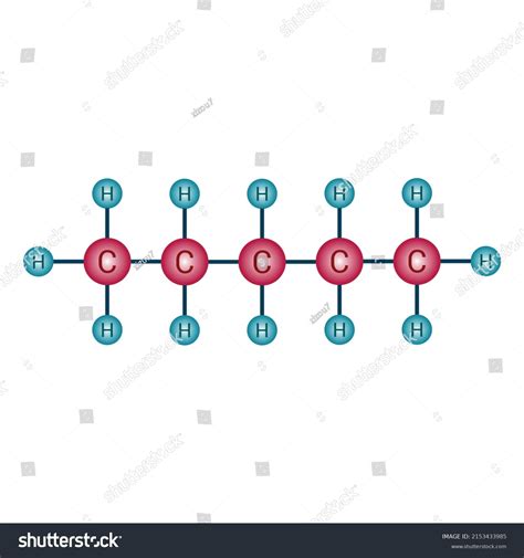 Chemical Structure Pentane C5h12 Stock Vector Royalty Free 2153433985 Shutterstock