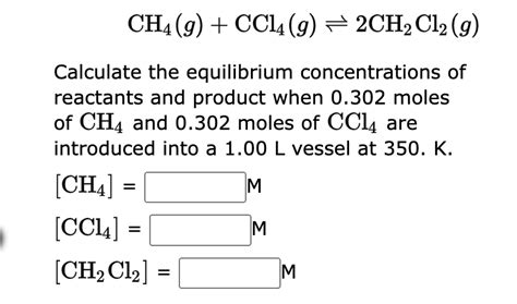 Solved The Equilibrium Constant Kc For The