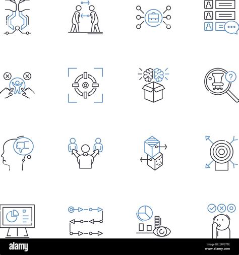 Interconnected Bond Line Icons Collection Relationship Connection Unity Collaboration