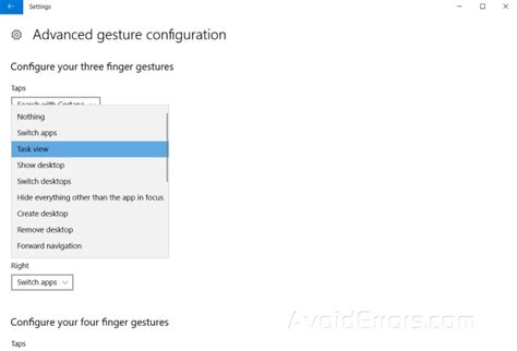 How To Bind Your Keyboard Shortcut To A Swipe Gesture In Windows 10 Avoiderrors