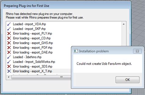 Could Not Create Usb Faroarm Object Serengeti Rhino Wip Mcneel Forum