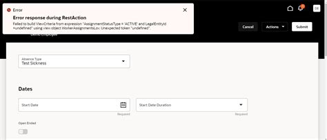 Error On Add Absence Page In Redwood Ui — Cloud Customer Connect
