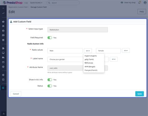 Prestashop Custom Registration Field Extra Information Webkul
