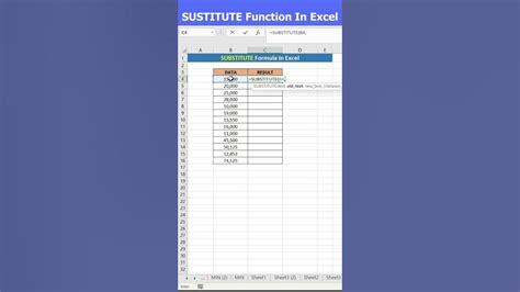 substitute function in excel exceltutorial excel exceltips