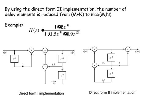 Ppt Digital Filter Structures Implementation Techniques Direct Forms Cascade Parallel