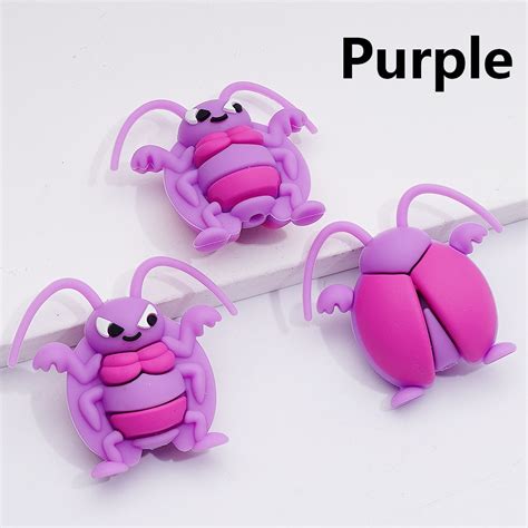 3d Multi Color Cockroach With Long Tentacle Silicone Focal Beads