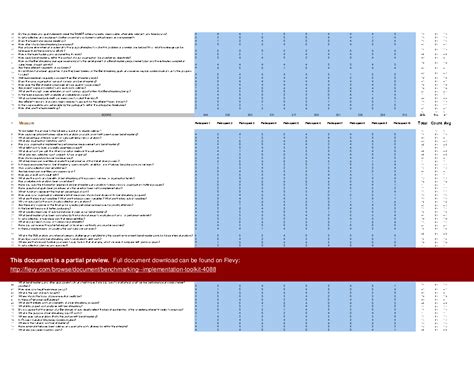 Benchmarking Implementation Toolkit Template Excel Xls Benchmarking Implementation Toolkit Template Excel Xls