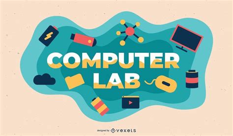 Computer Lab Subject Illustration Vector Download Computer Lab